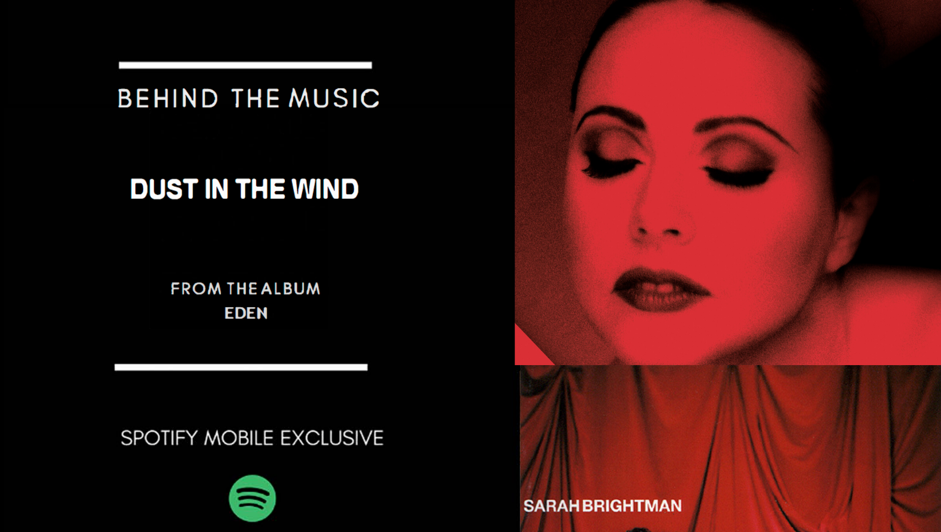 "Behind the Music" on Spotify: "Dust in the Wind" - Sarah Brightman ...